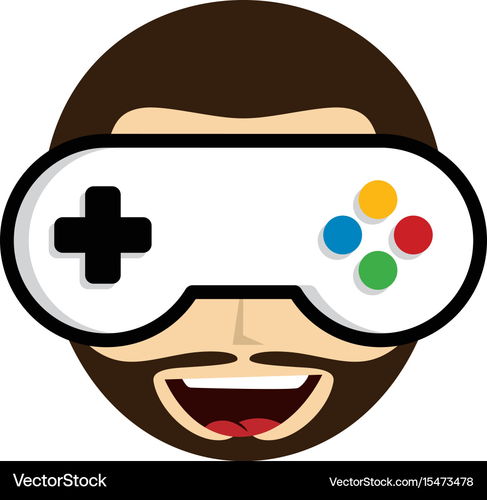Game guru - master gamer video theme logo Vector Image