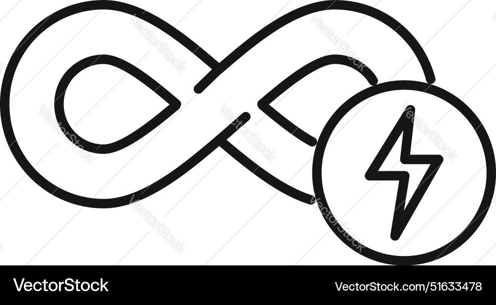 Infinity power symbol representing infinite energy