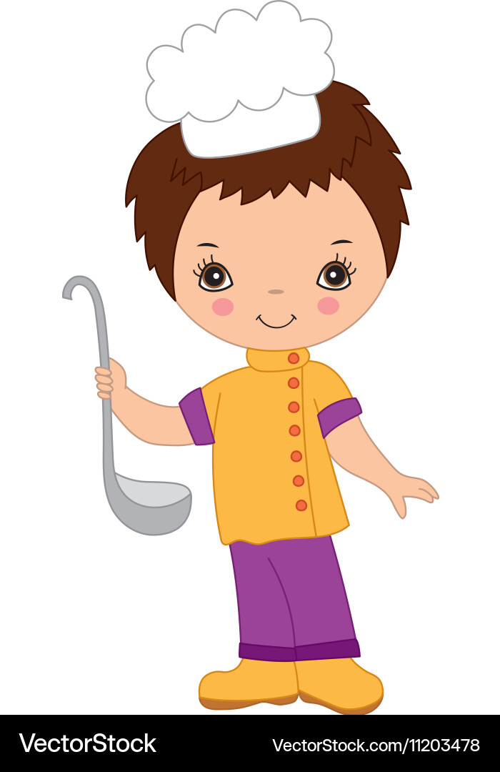 Little chef Royalty Free Vector Image - VectorStock