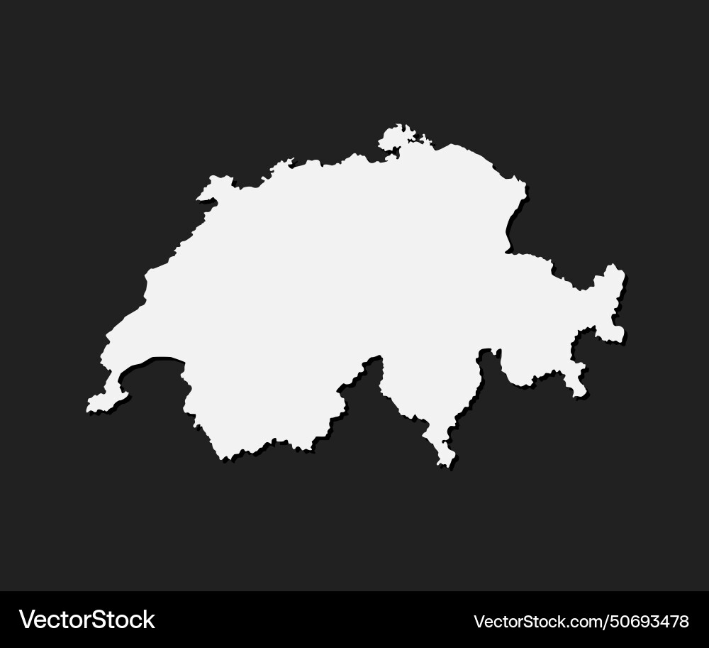 Map switzerland template outline country Vector Image