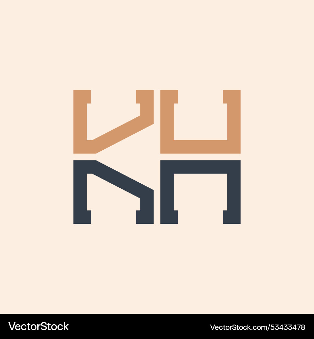 Modern kh letter logo design creative and Vector Image