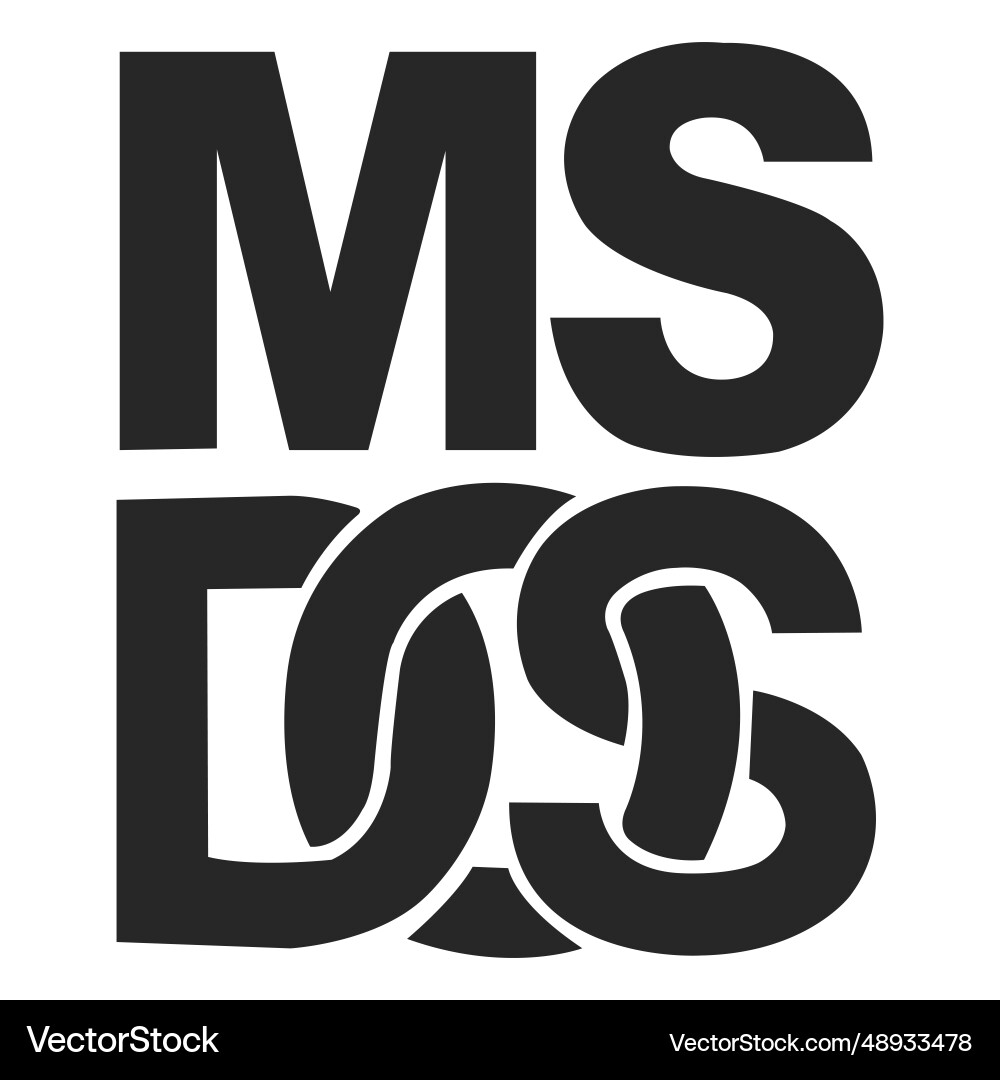 Ms dos logo Royalty Free Vector Image - VectorStock