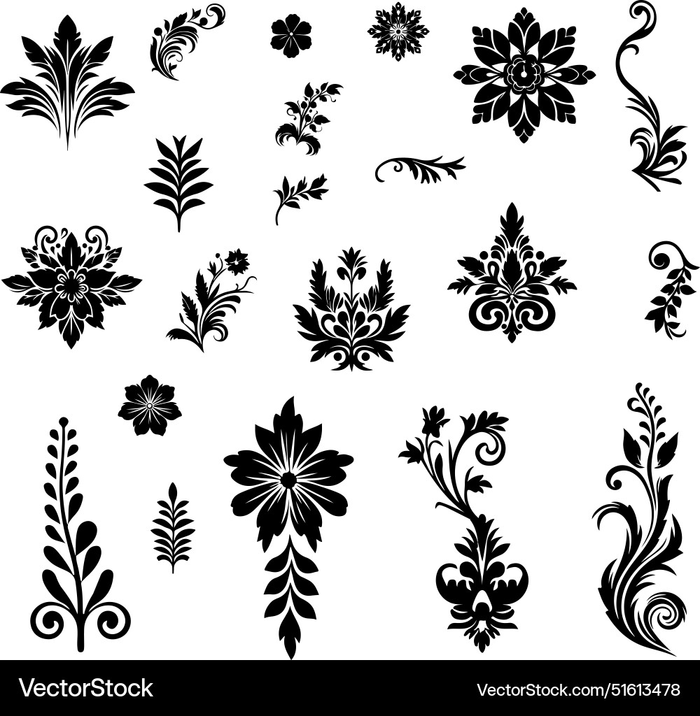 Professional floral decorative Royalty Free Vector Image