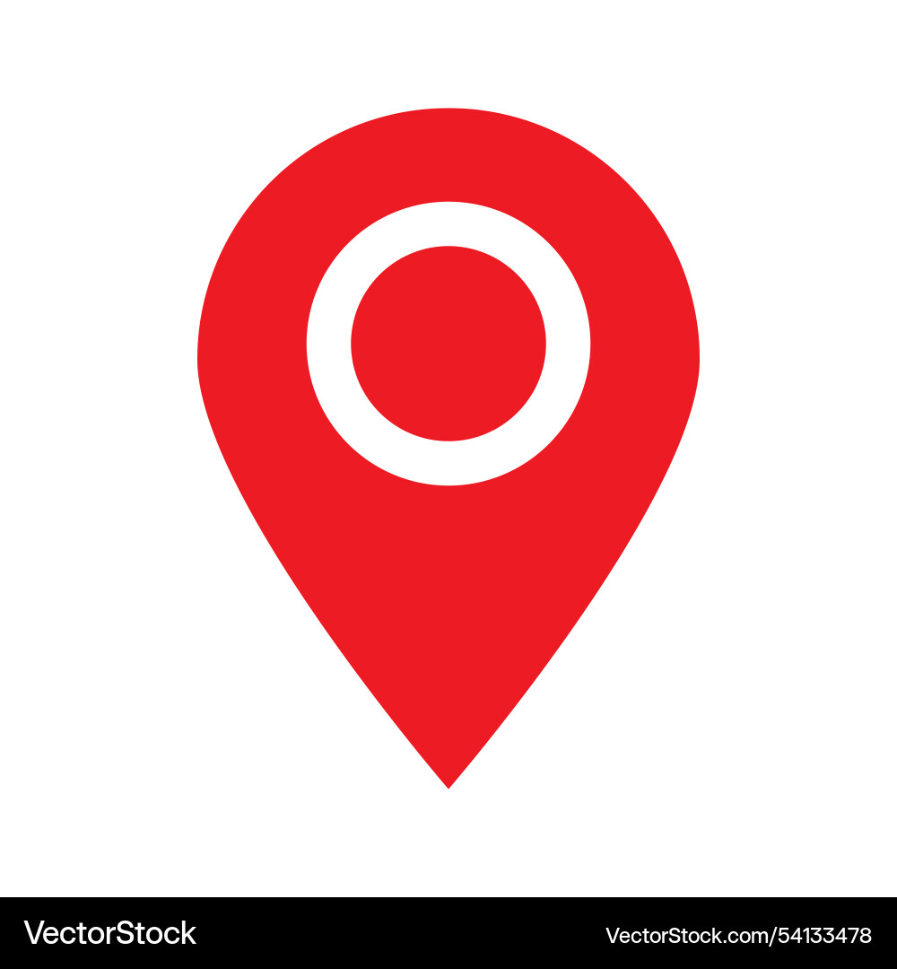 Red pin marker Royalty Free Vector Image - VectorStock