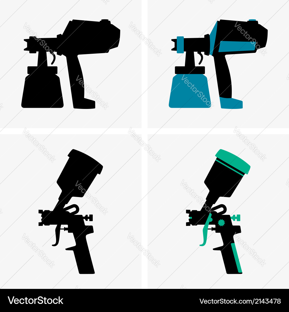 Spray guns Royalty Free Vector Image - VectorStock