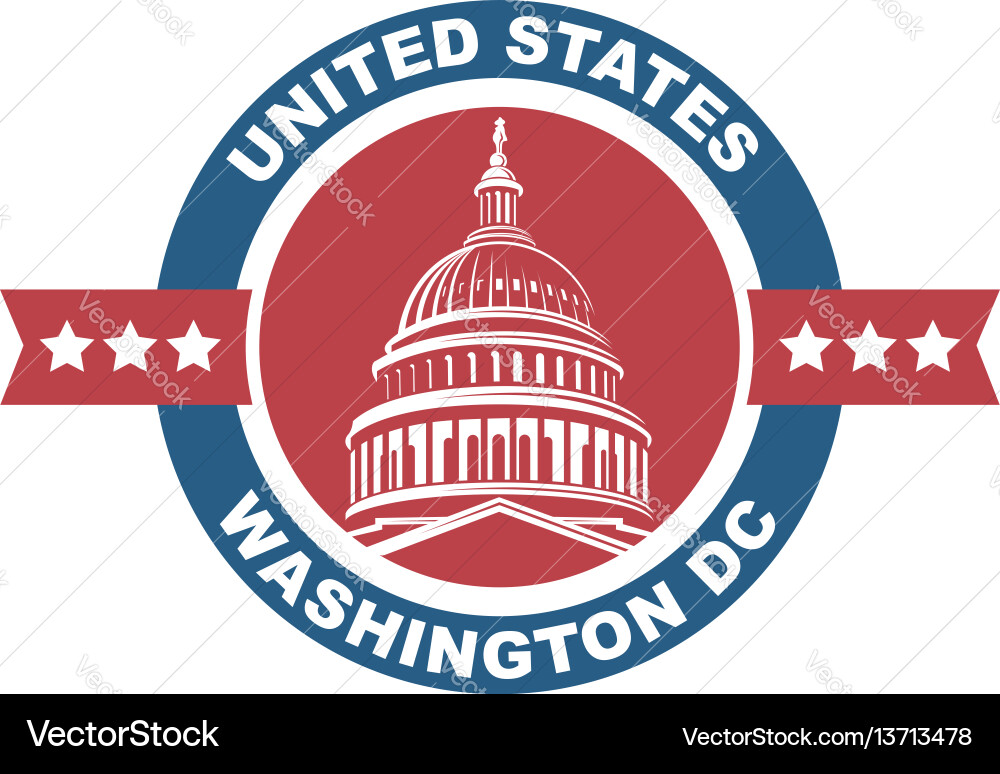 United States Capitol Building Icon Royalty Free Vector