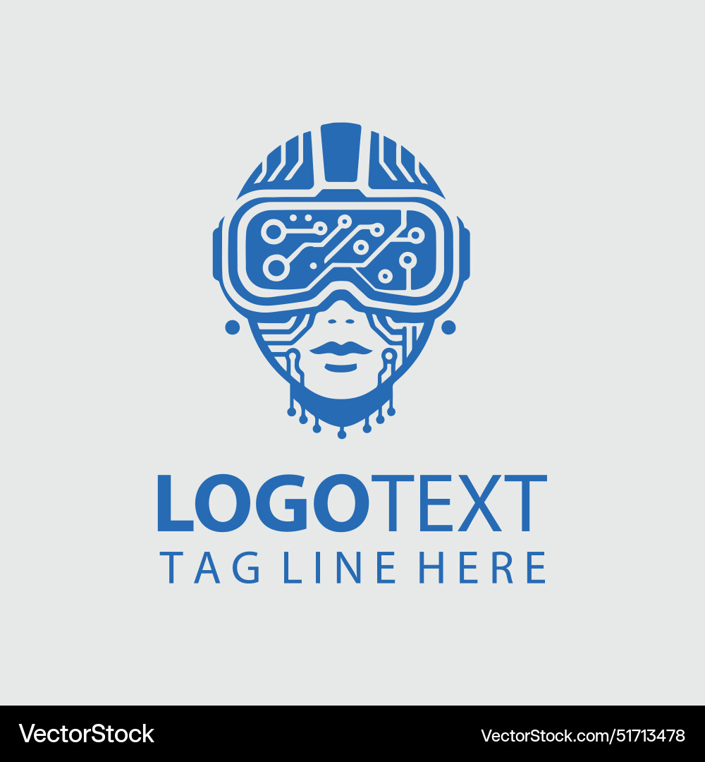 Virtual reality logo Royalty Free Vector Image