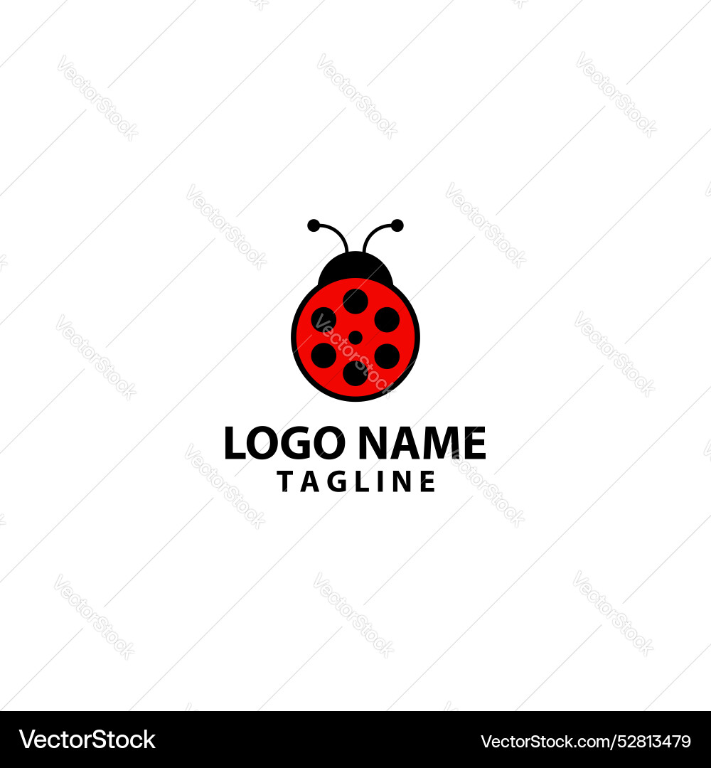 Bug movie logo design Royalty Free Vector Image