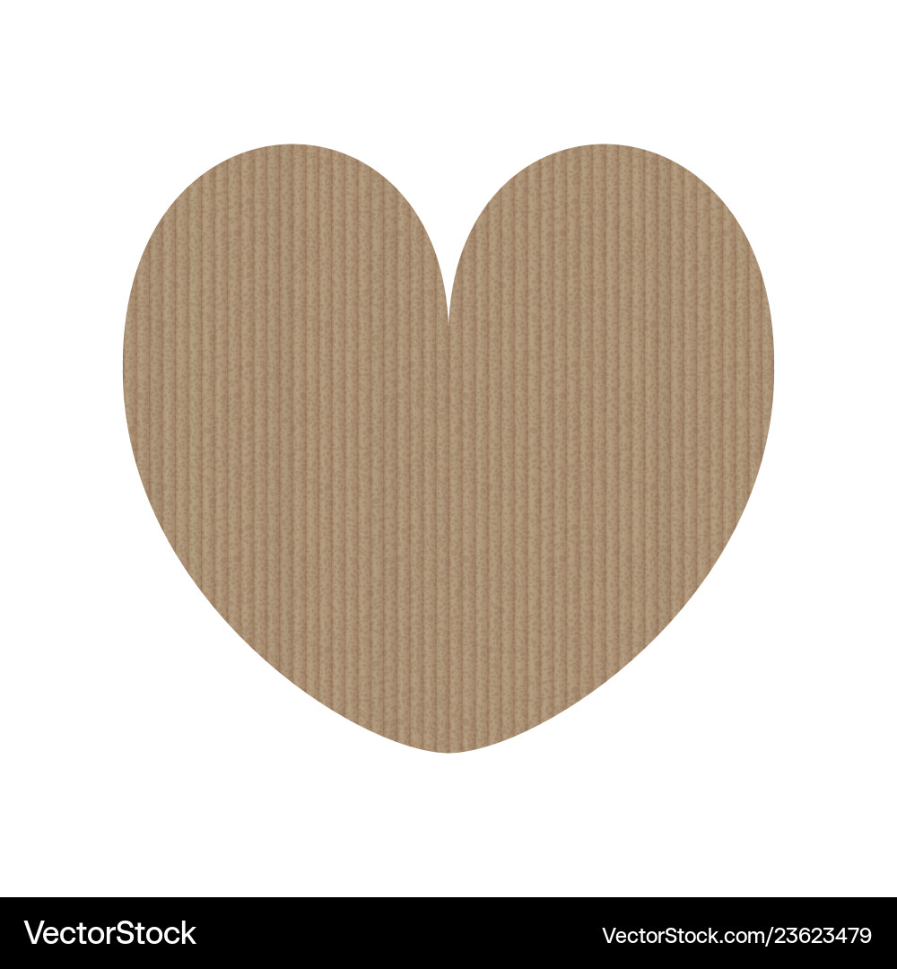 Cardboard heart Royalty Free Vector Image - VectorStock