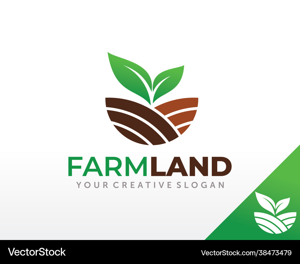 Farm logo design agriculture Royalty Free Vector Image