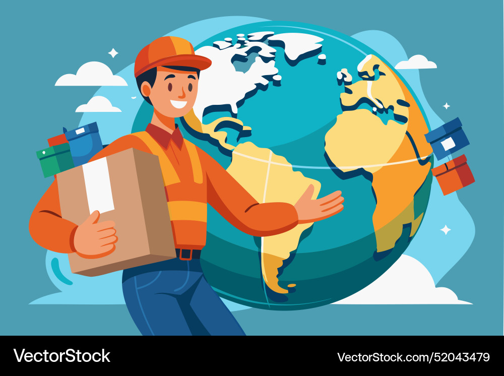 Global delivery service Royalty Free Vector Image