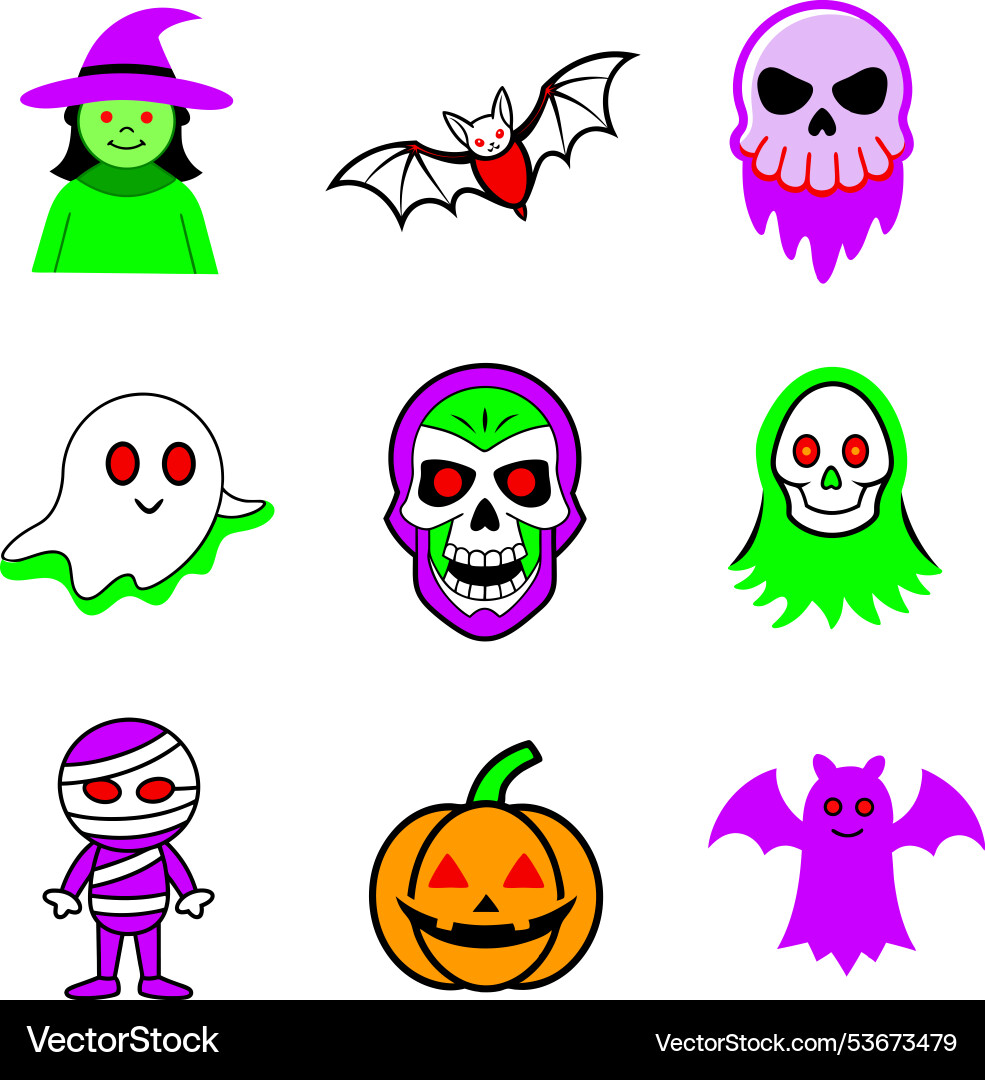 Halloween scary character isolated on white Vector Image