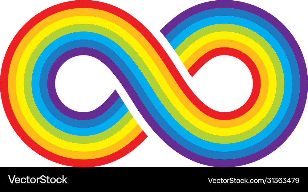Infinity rainbow concept logo icon design Vector Image