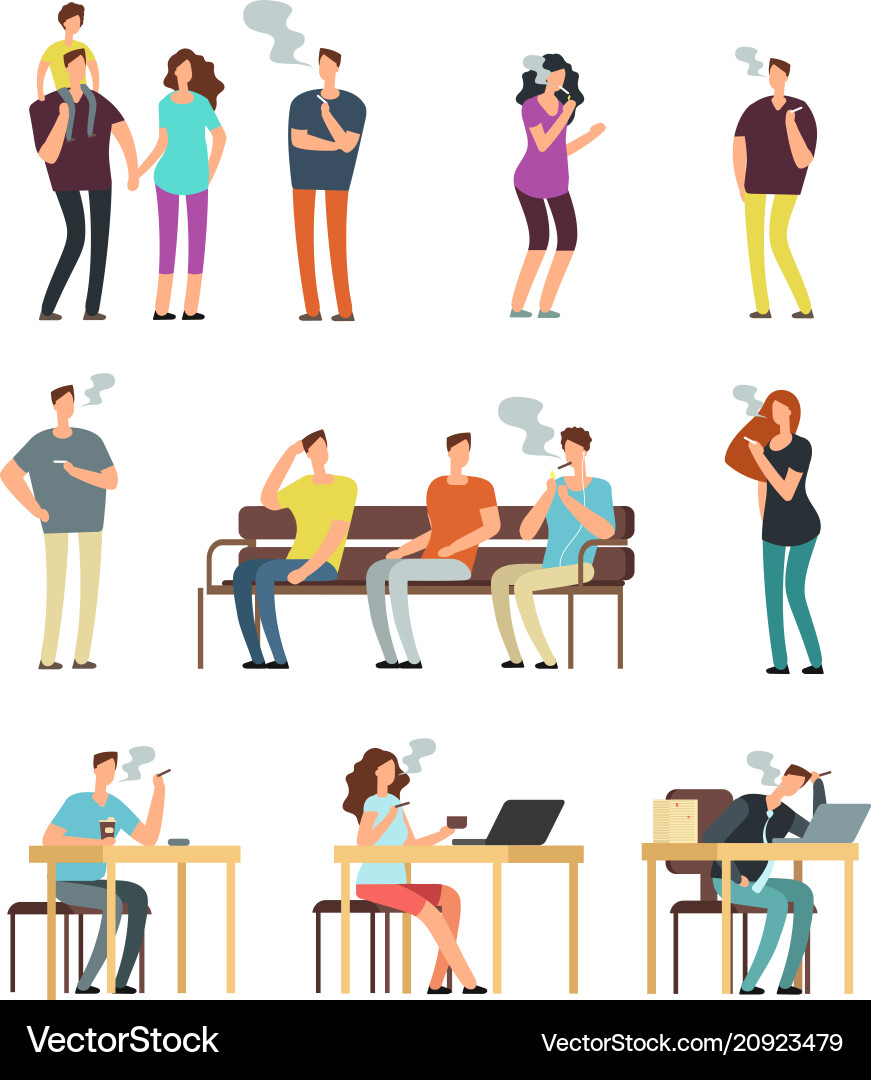 Passive Smoking Dangers Royalty Free Vector Image