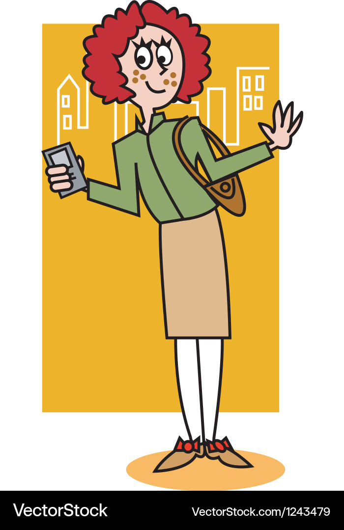 Preppy girl Royalty Free Vector Image - VectorStock