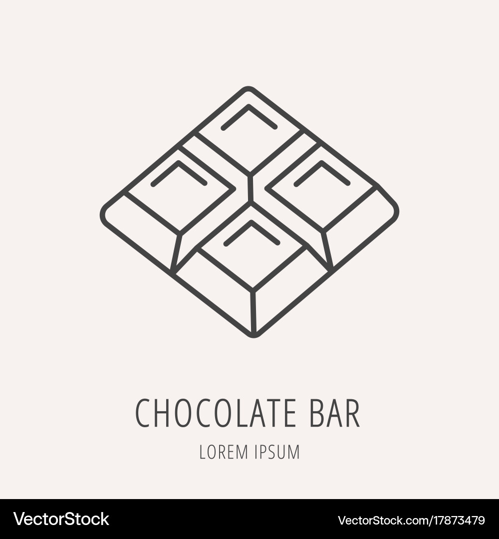 Simple logo template chocolate bar Royalty Free Vector Image