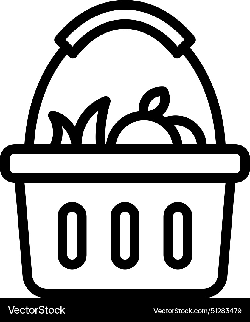 Vegetable basket icon Royalty Free Vector Image