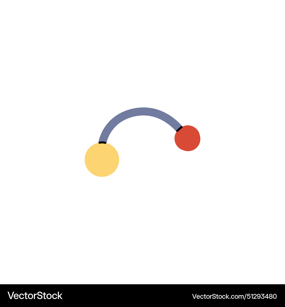 A round earring made Royalty Free Vector Image