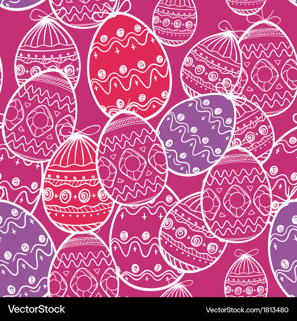 Easter Egg Seamless Pattern Royalty Free Vector Image