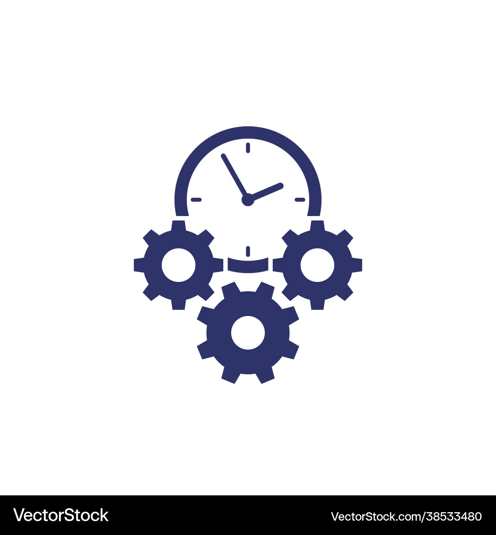 Efficiency and efficient process icon on white Vector Image