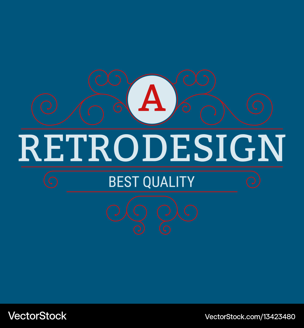 Elegant Linear Monogram Royalty Free Vector Image