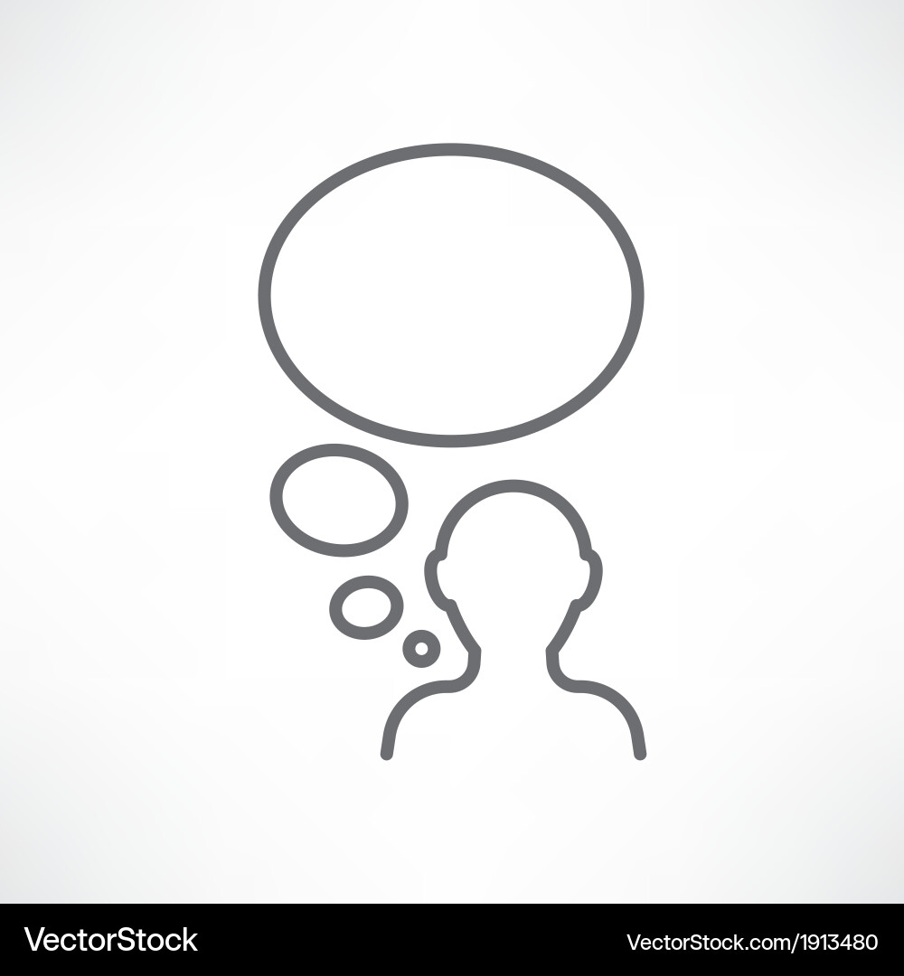 Man Contemplating Ideas Royalty Free Vector Image