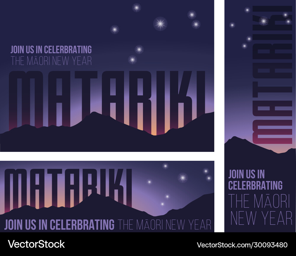 Matariki poster Royalty Free Vector Image - VectorStock