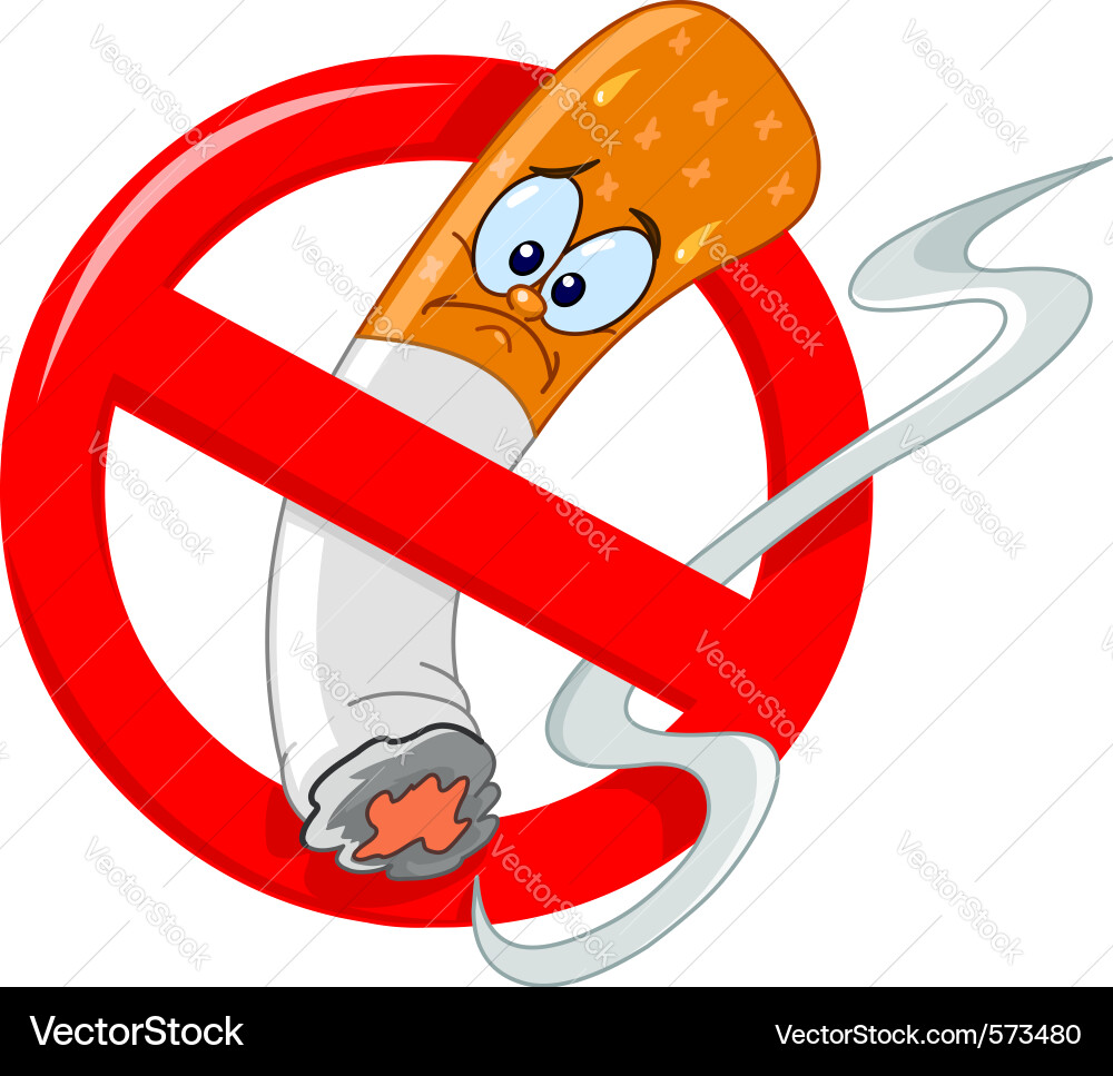 No smoking cartoon Royalty Free Vector Image - VectorStock