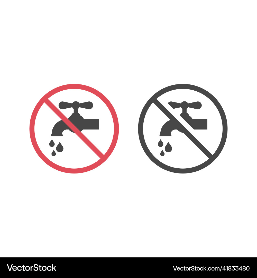 No tab water black icon Royalty Free Vector Image