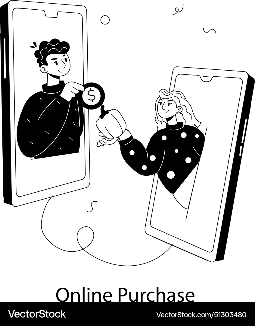 Online purchase Royalty Free Vector Image - VectorStock