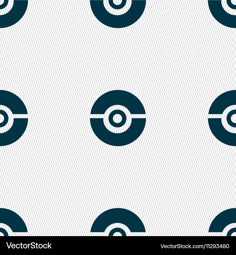 Pokeball icon sign seamless pattern with geometric