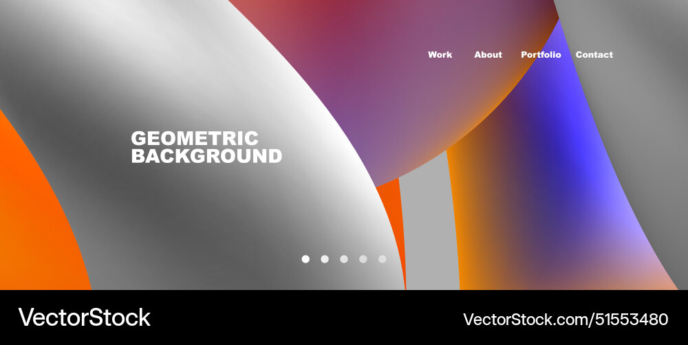 Web page design with geometric elements - circle Vector Image