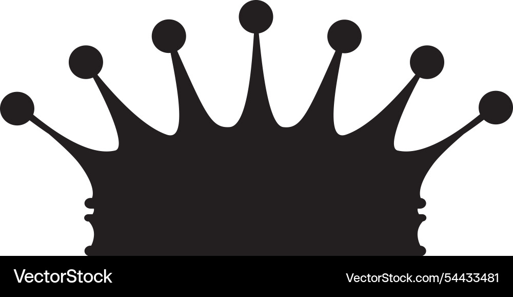 A crown with a black color Royalty Free Vector Image
