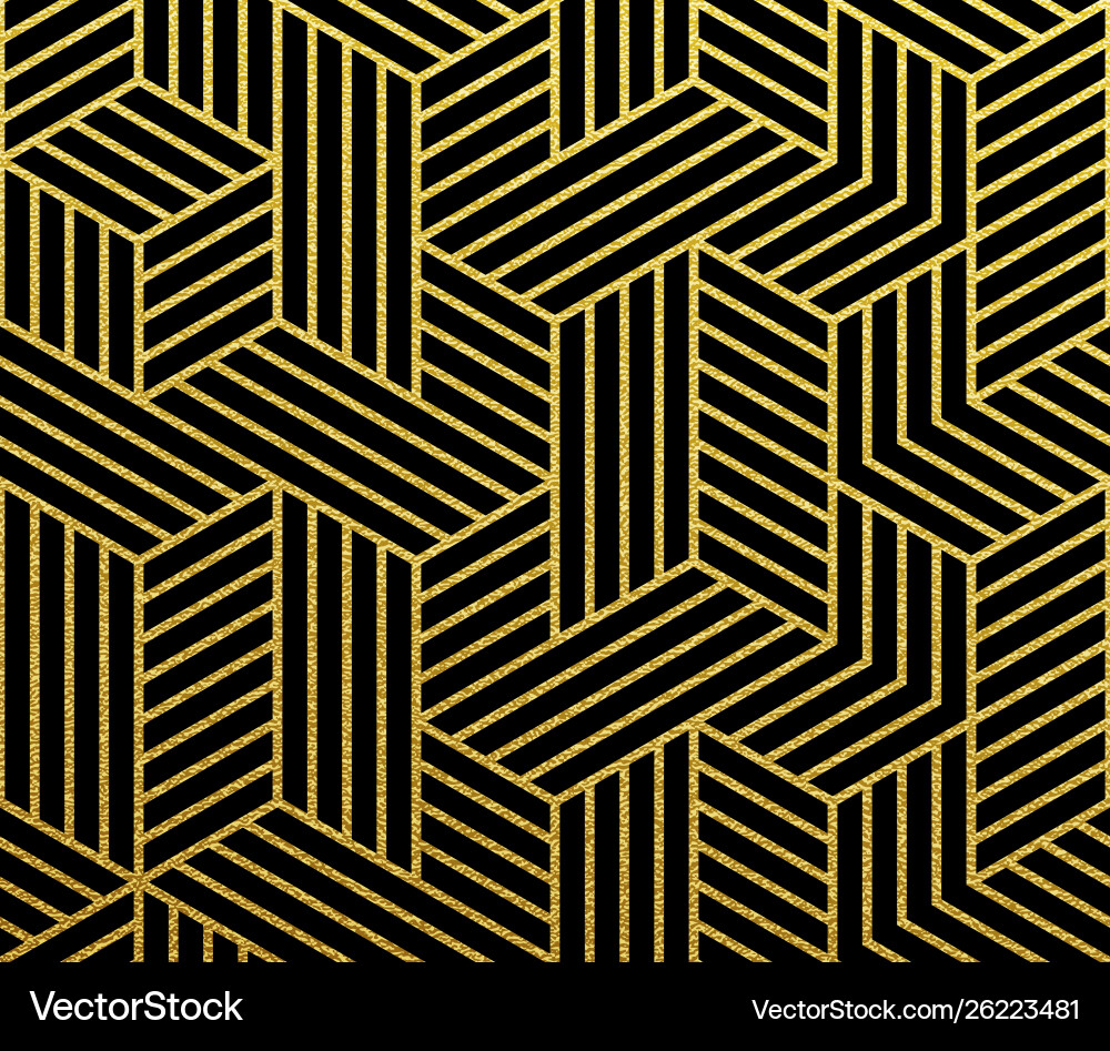 Abstract geometric gold pattern background Vector Image