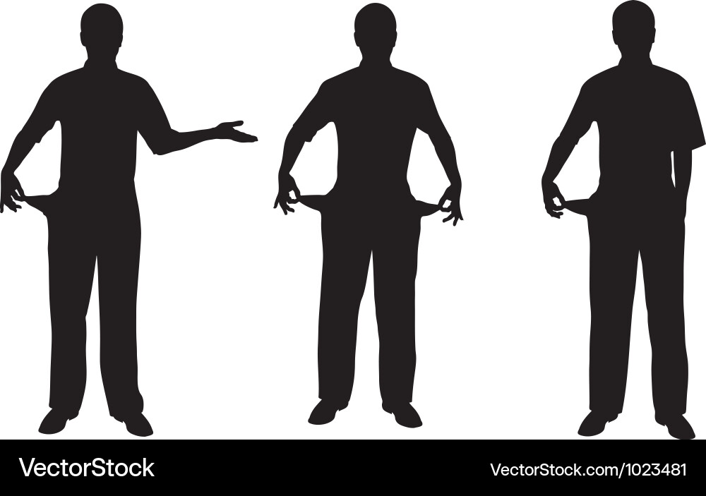 Broke businessman Royalty Free Vector Image - VectorStock