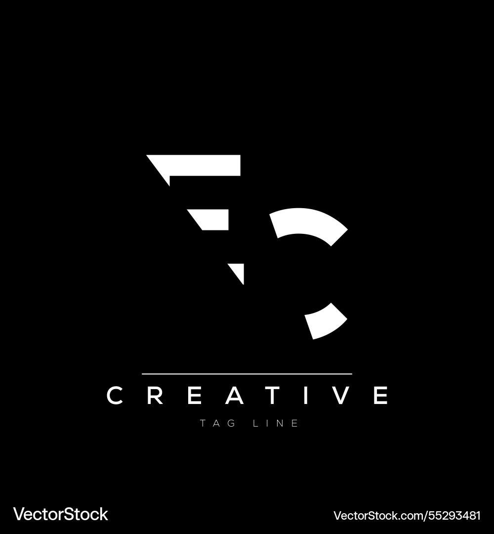 Ec creative monogram logo Royalty Free Vector Image