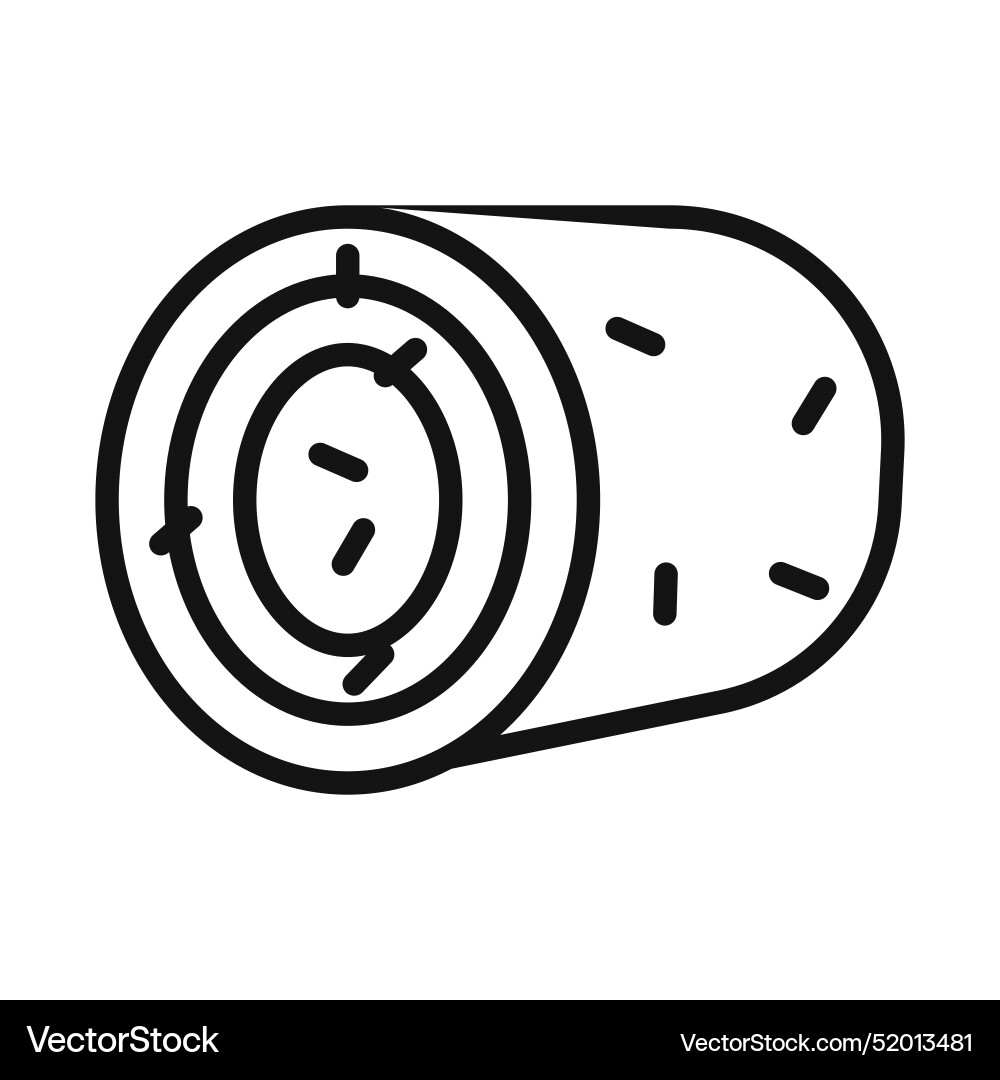 Hay bale icon black line art Royalty Free Vector Image