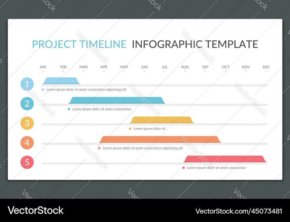 Project timeline Royalty Free Vector Image - VectorStock