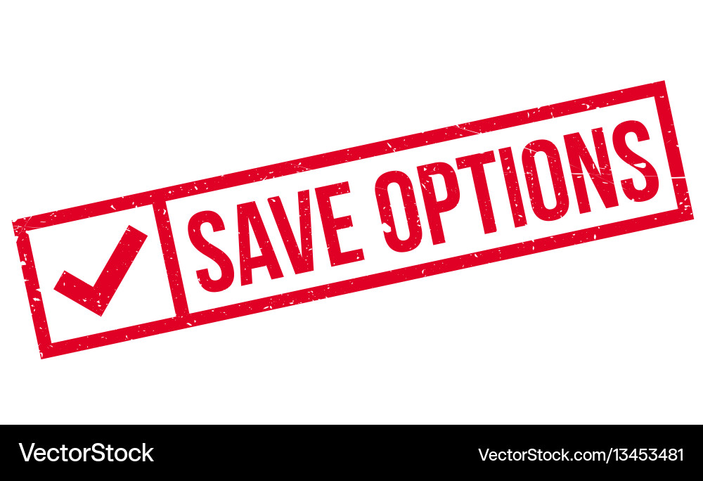 Save options rubber stamp Royalty Free Vector Image