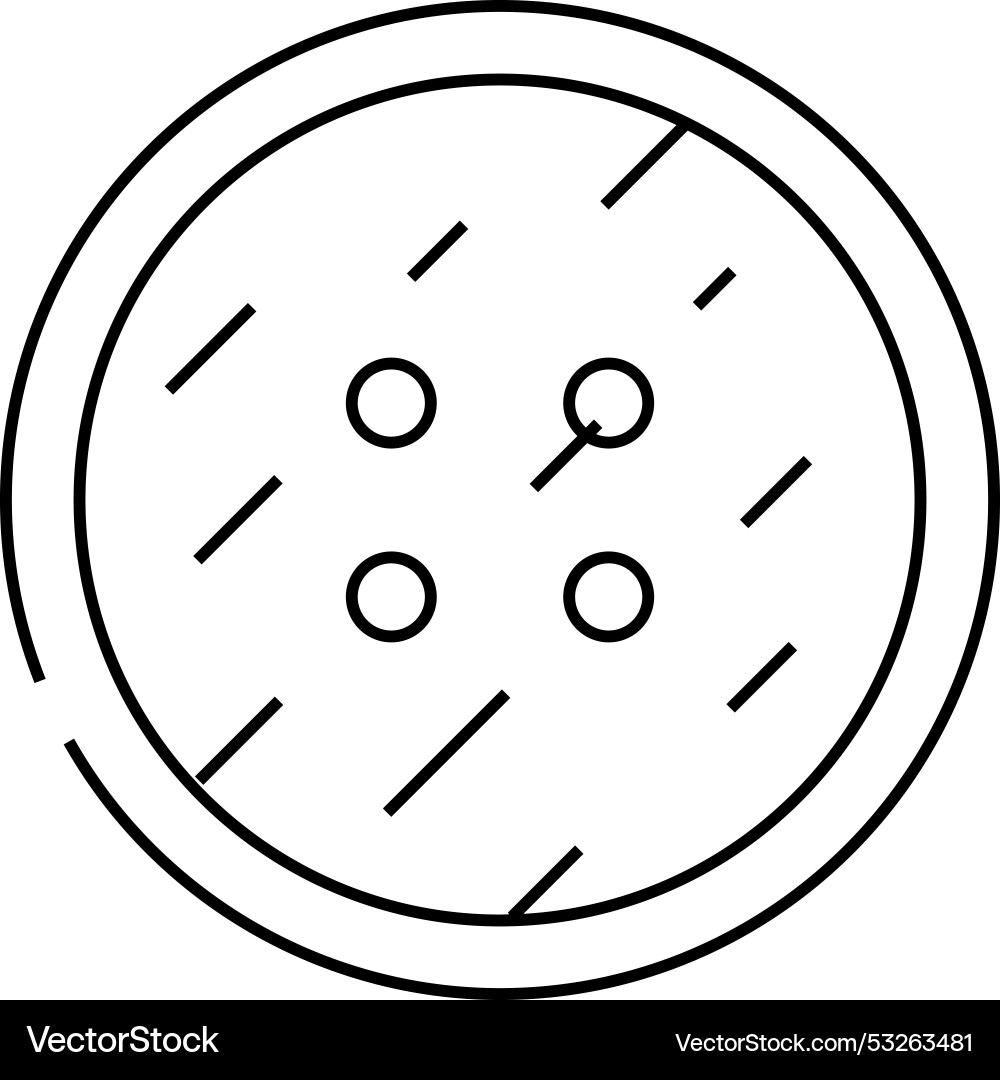 Tea table top view line icon Royalty Free Vector Image