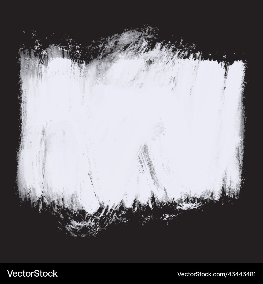 White oil acrylic paint over black background Vector Image