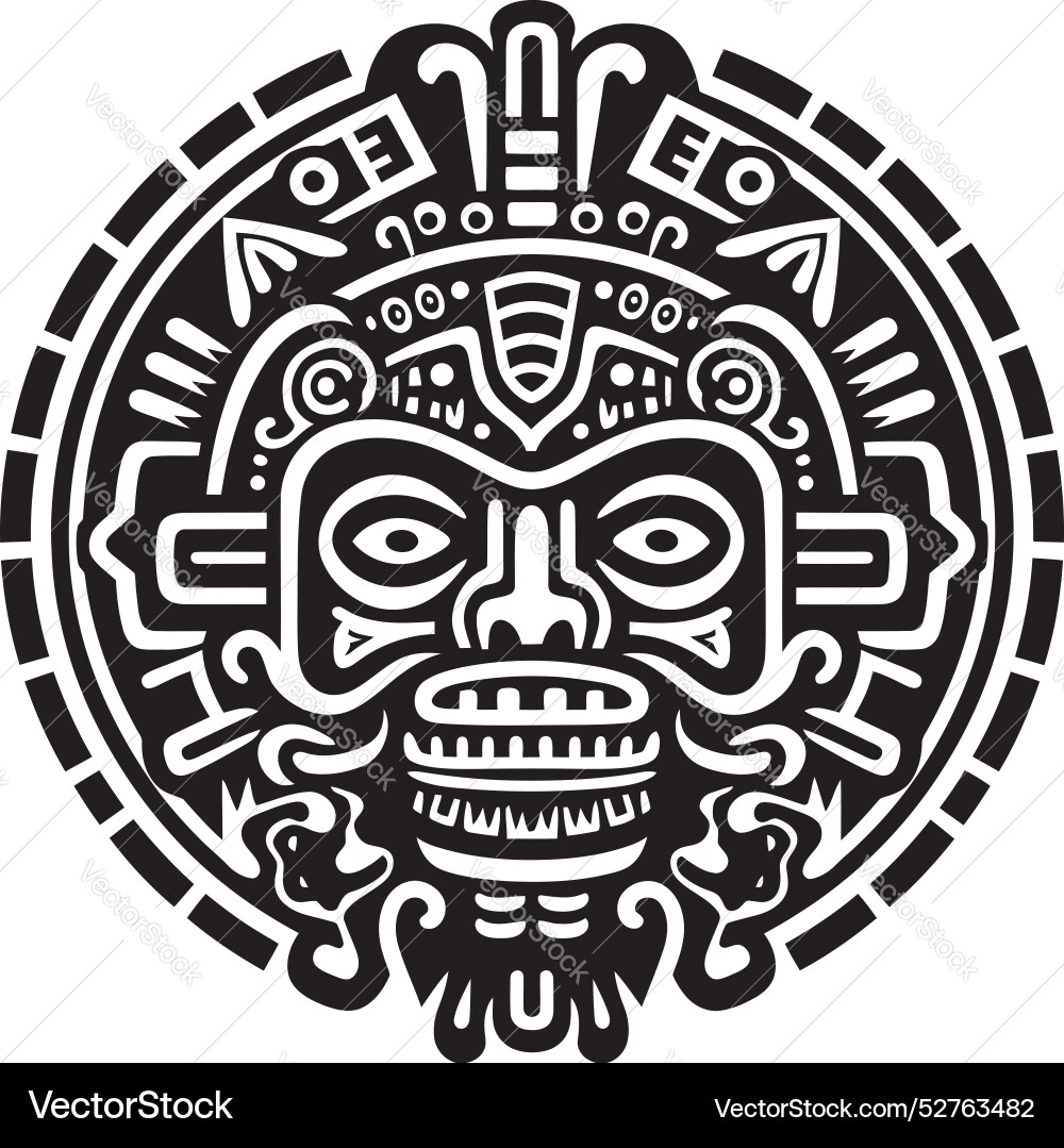 Aztec art homage tributes ancient heritage Vector Image