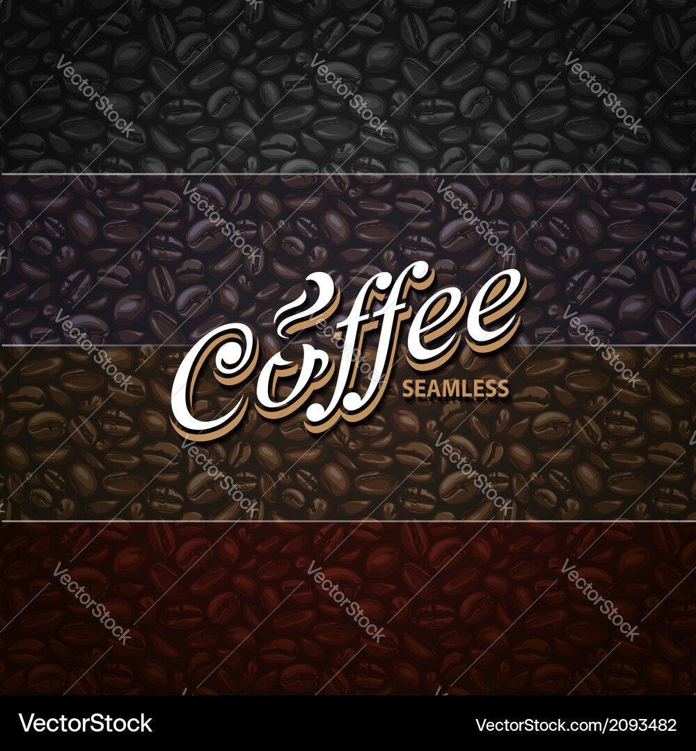 Coffee seamless texture Royalty Free Vector Image