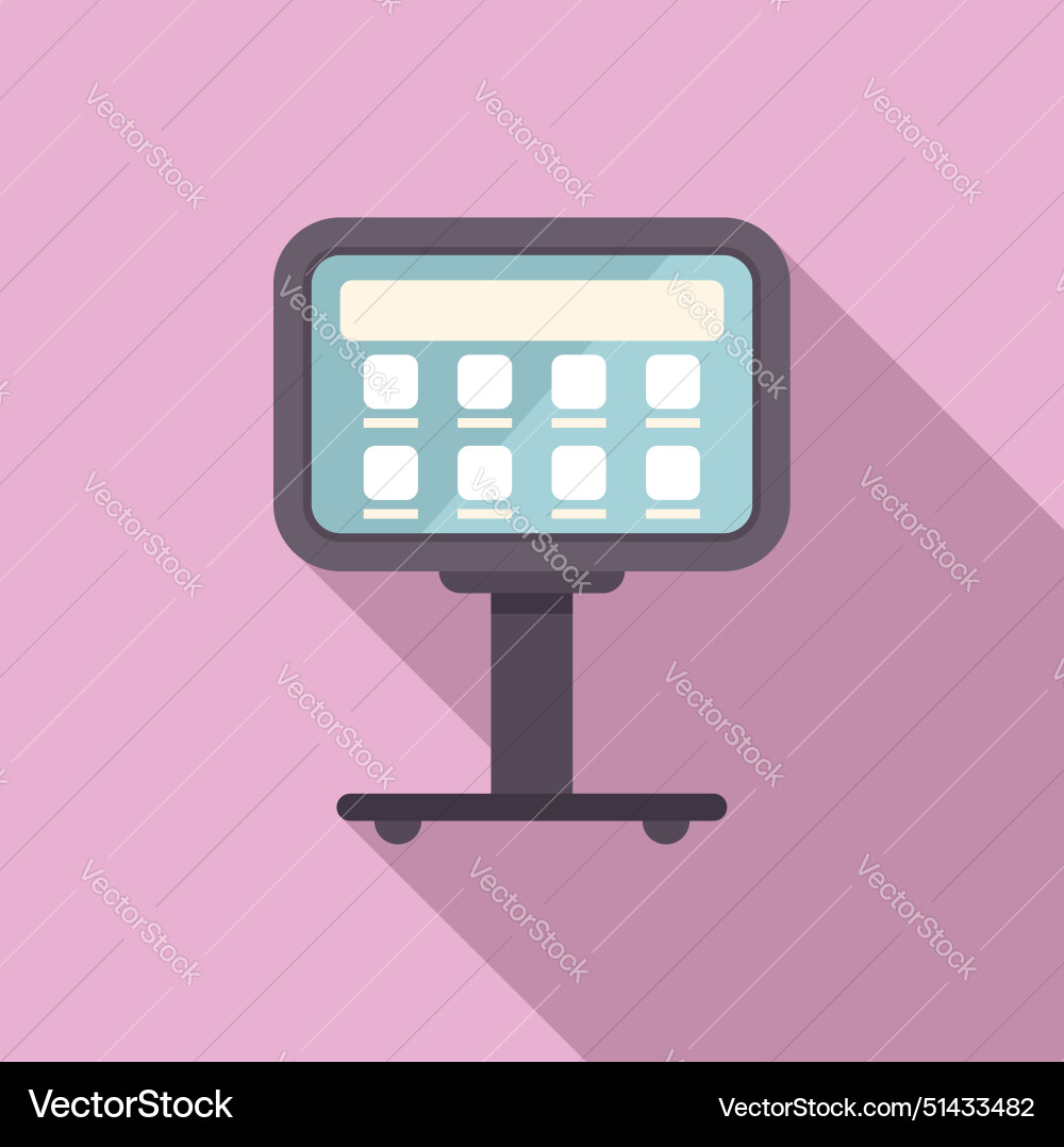 Flat design icon of digital display board Vector Image