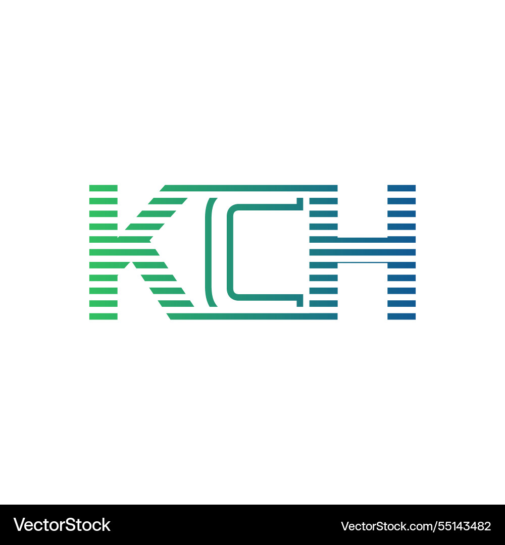 Modern kch logo design letter minimalist Vector Image
