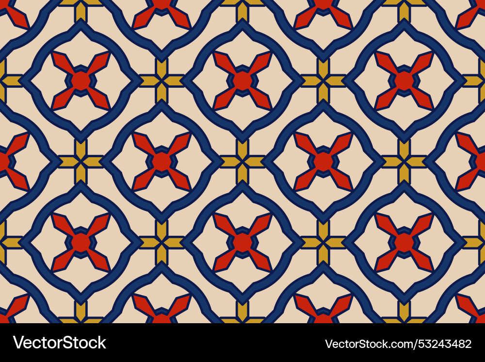 Seamless geometric ornamental pattern tile Vector Image