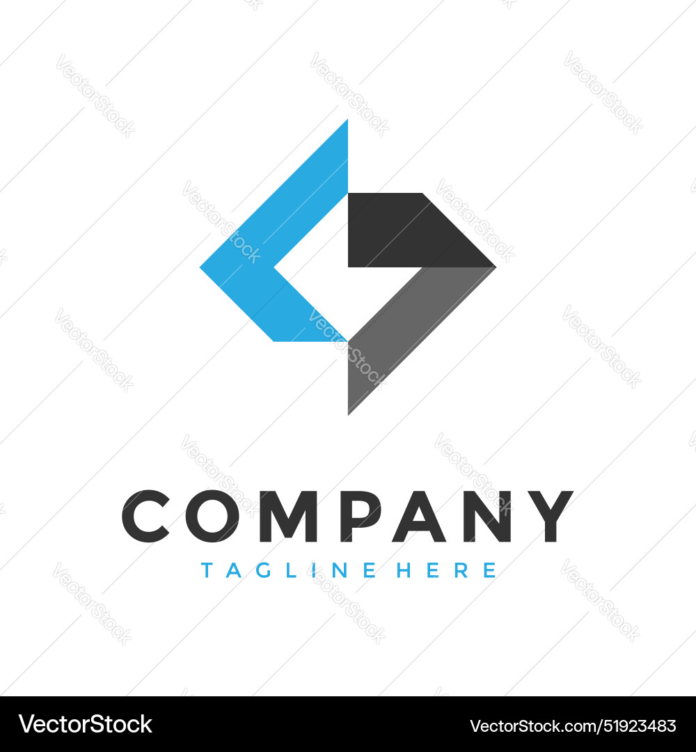 Geometric letter g logo design Royalty Free Vector Image