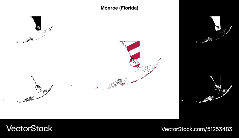 Monroe outline map Royalty Free Vector Image - VectorStock