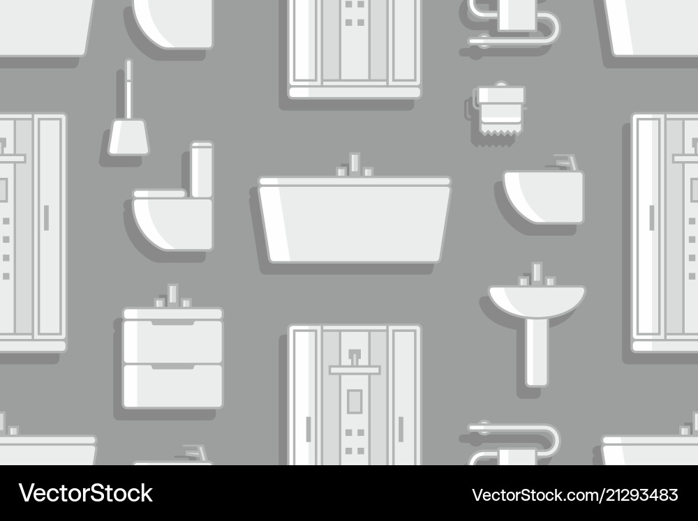 Pattern with elements for bathroom Royalty Free Vector Image