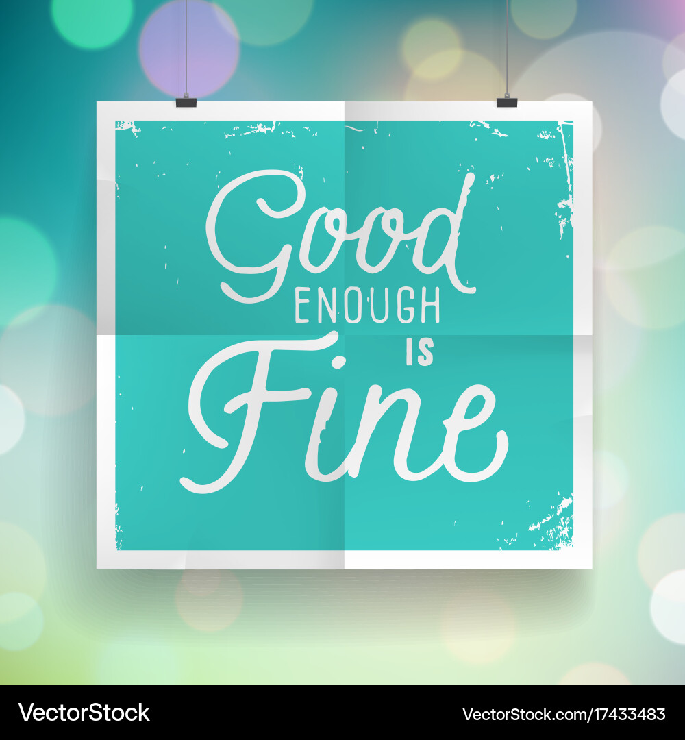 Poster with hand drawn lettering slogan Royalty Free Vector